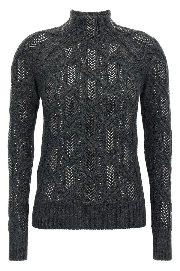 Ermanno Scervino Crystal Braid Sweater