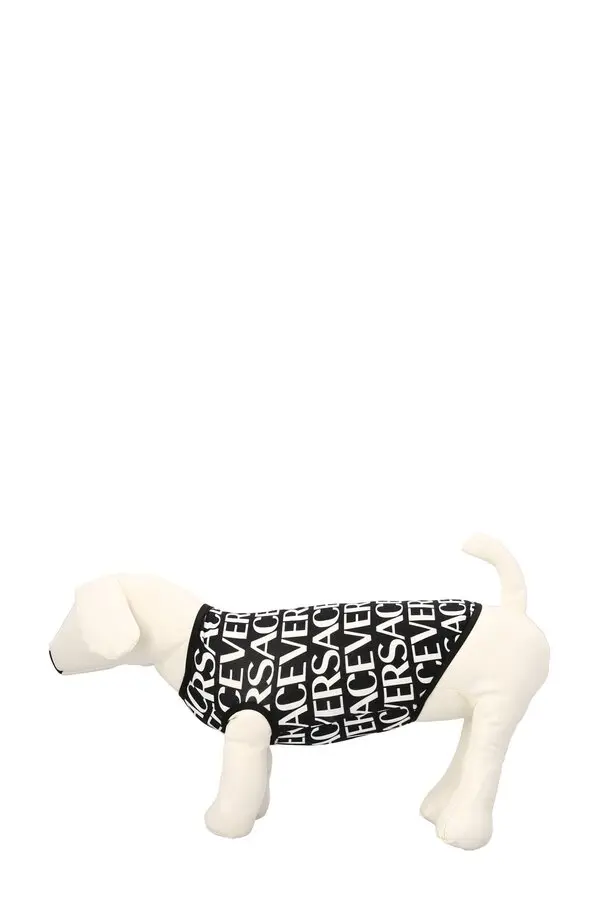 Versace Logo Print Dog T-shirt - White/black