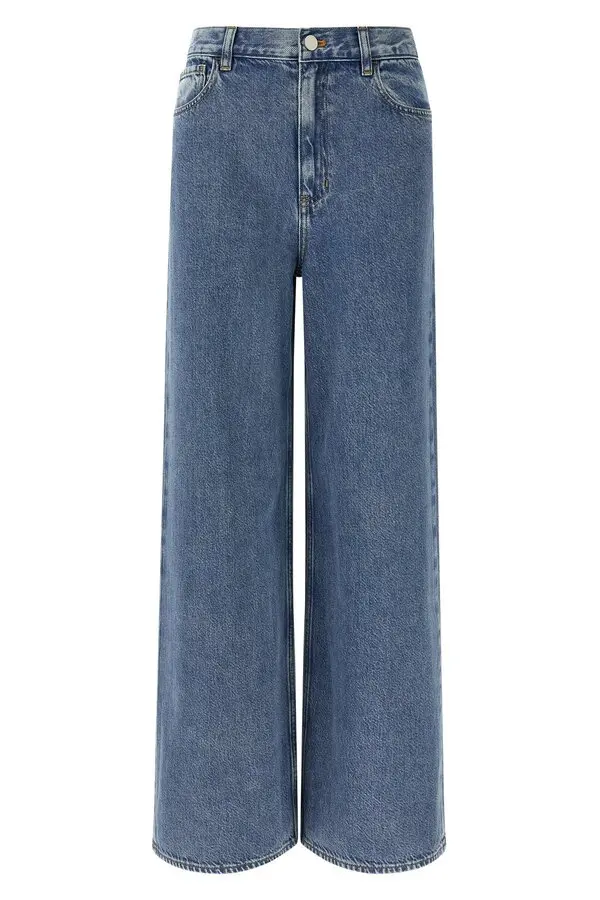 Theory Cotton Blend Denim High-waisted Wide-leg Jeans