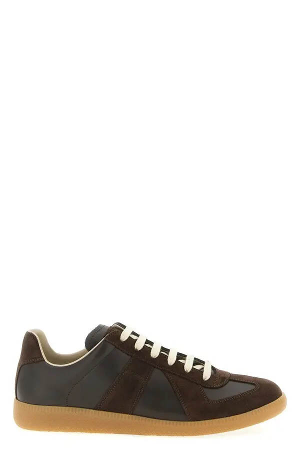 MAISON MARGIELA Replica Leather Sneakers - Brown