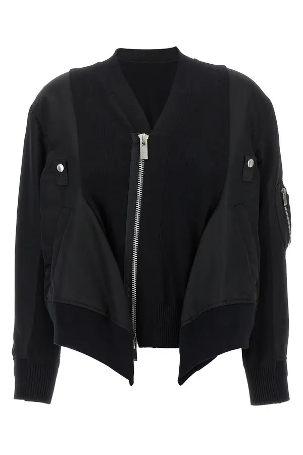 Sacai Nylon Insert Cardigan