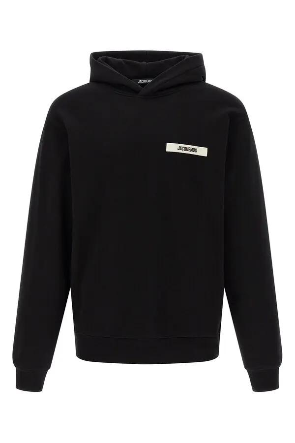 Jacquemus Le Hoodie Gros-grain Hoodie - Black