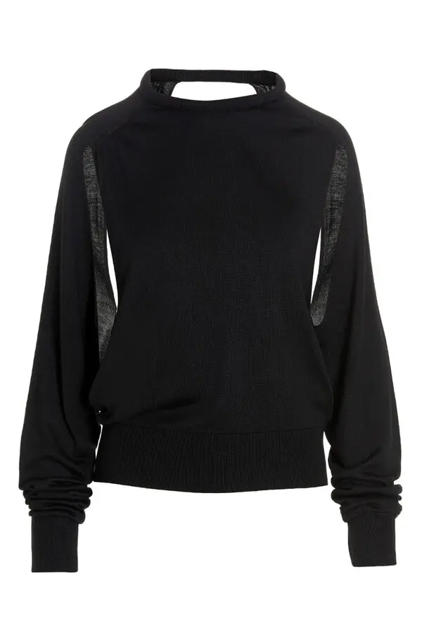 RAMAEL Cut Out Insert Top Sweater