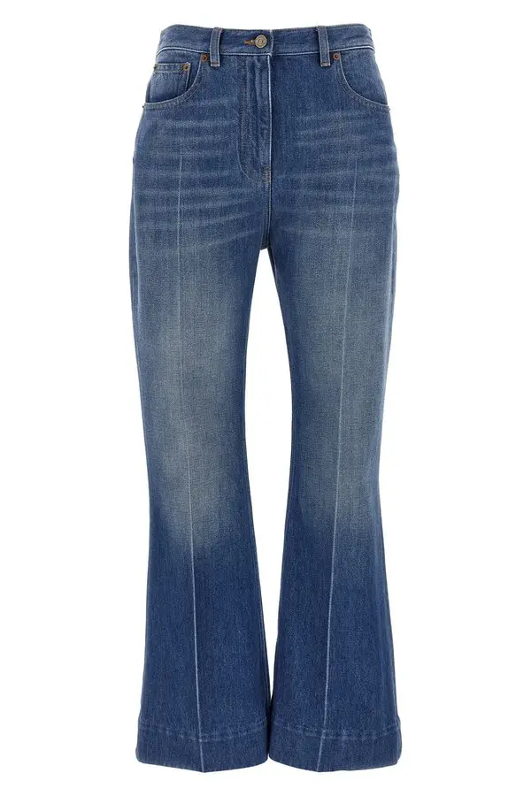 Valentino Garavani Flared Cotton Denim Jeans