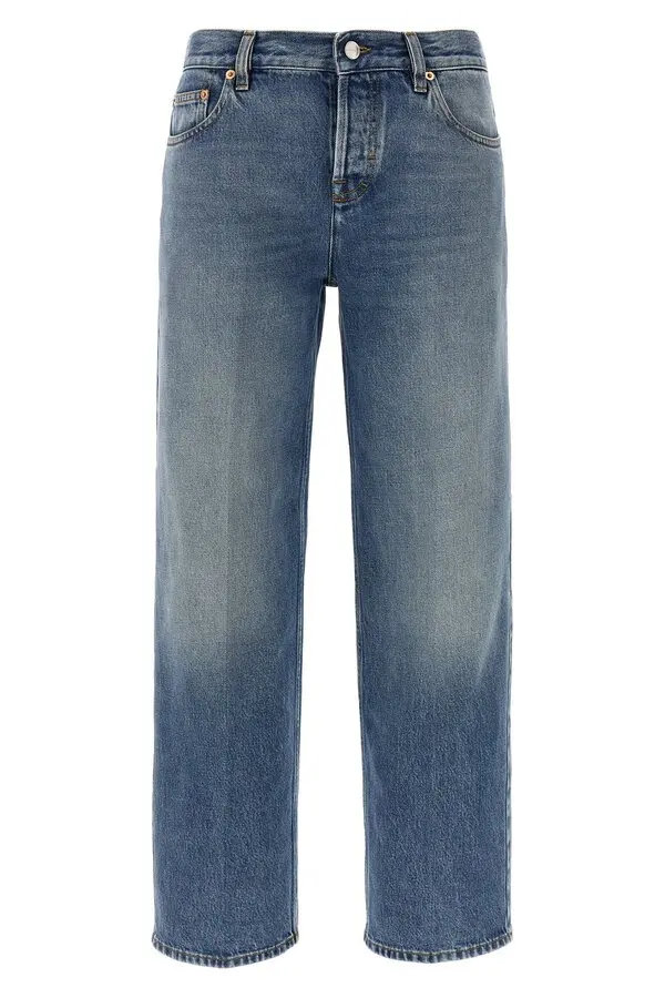 Gucci Straight Leg Denim Jeans - Light Blue