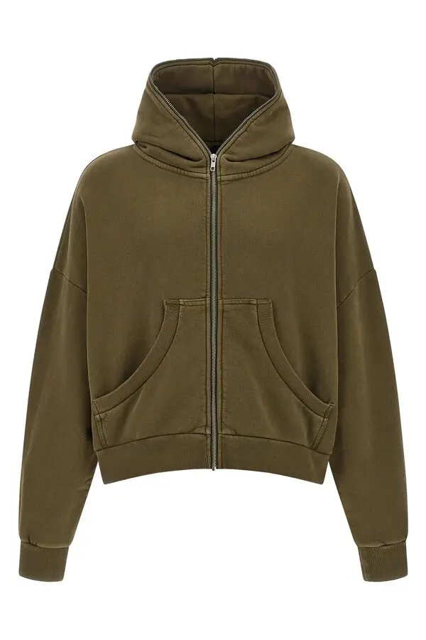 ENTIRE STUDIOS Eternal Zip Washed' Hoodie - Green