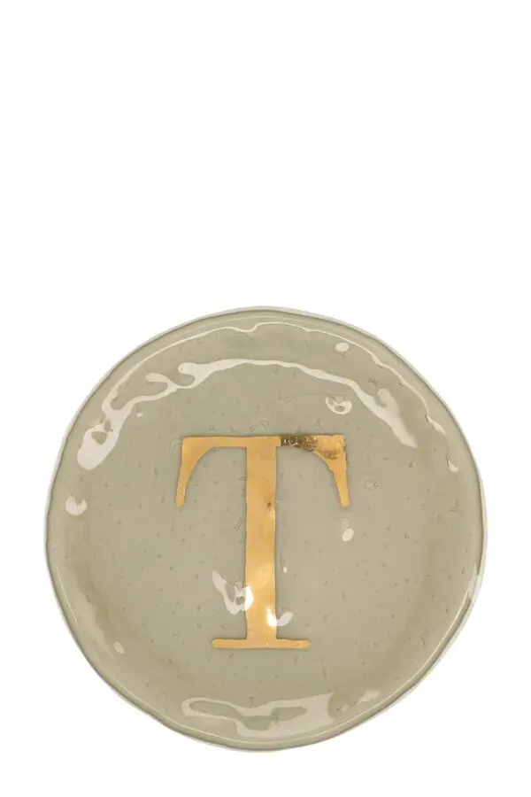 VETROFUSO T' Letter Plate - Gray