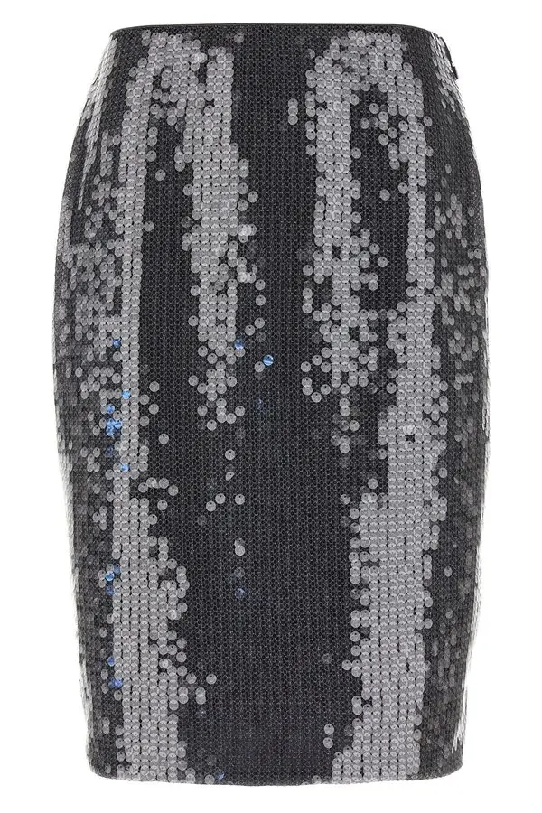 ROTATE BY BIRGER CHRISTENSEN Net Sequin Midi Skirt