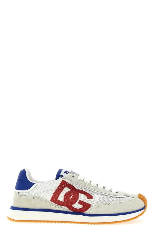 Dolce & Gabbana Suede And Mesh Dg Cushion Sneakers