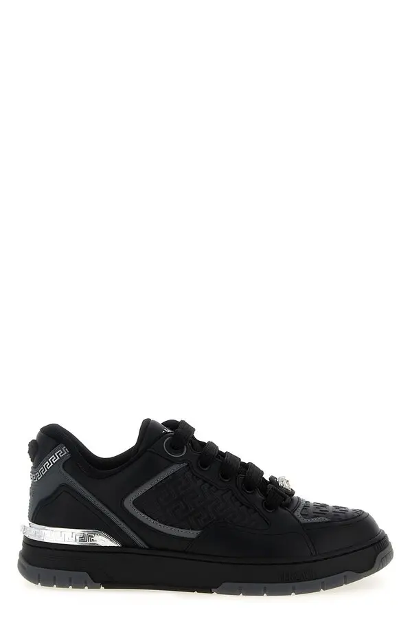 Versace Biggie Basket Leather Sneakers