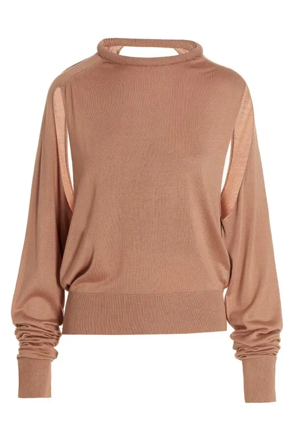 RAMAEL Cut Out Insert Top Sweater