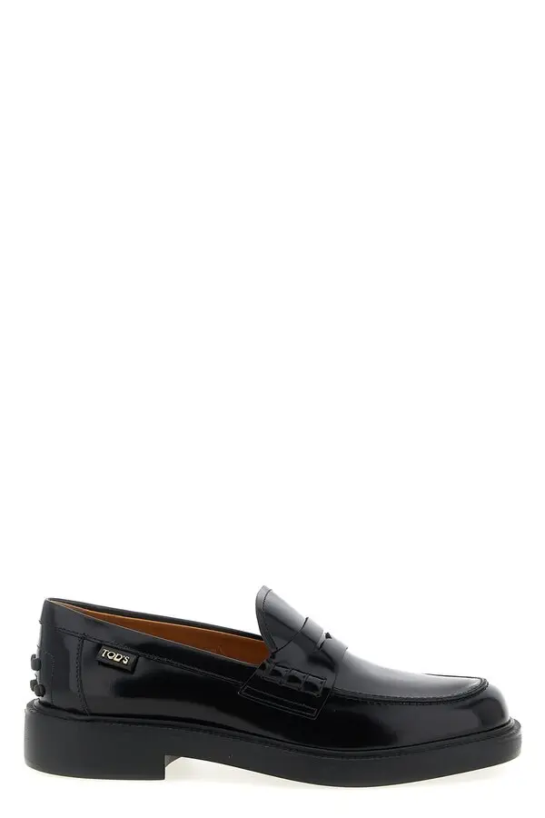 TOD'S Gomma 20l Leather Loafers - Black