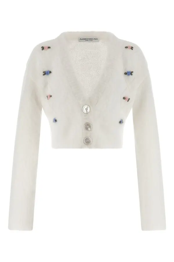Alessandra Rich Carded Mohair Cardigan