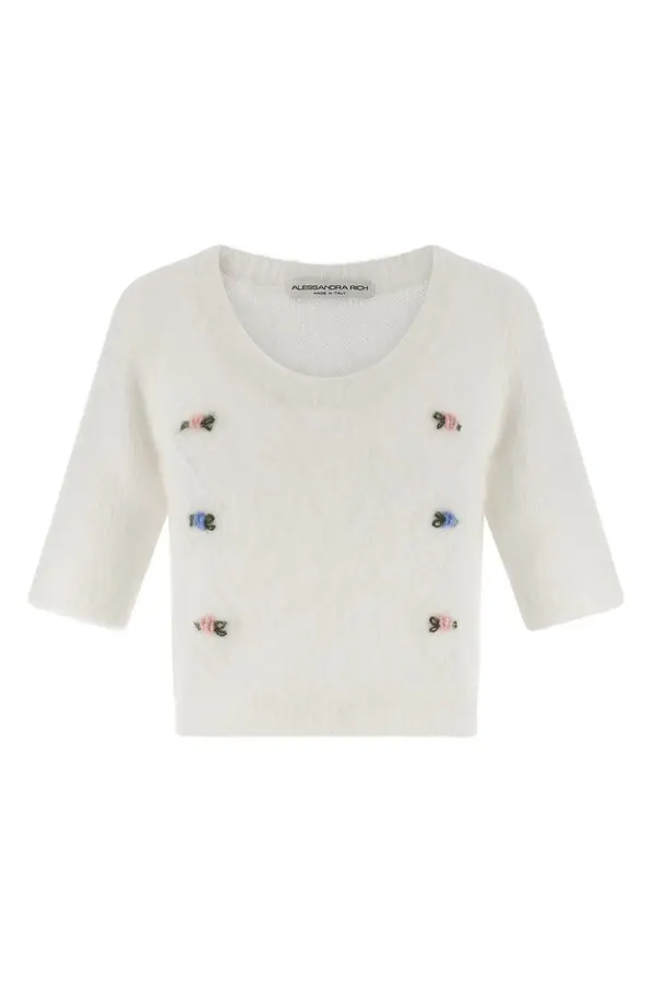 Alessandra Rich Carded Mohair Sweater