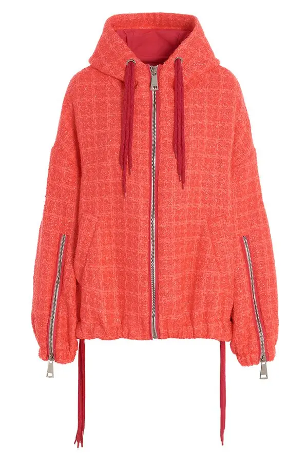 Khrisjoy Chris Windbreaker Tweed Jacket - Fuchsia