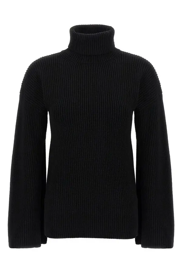 TOTEME Ribbed Wool Turtleneck Sweater