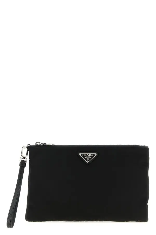 Prada Re-nylon Clutch Bag - Black