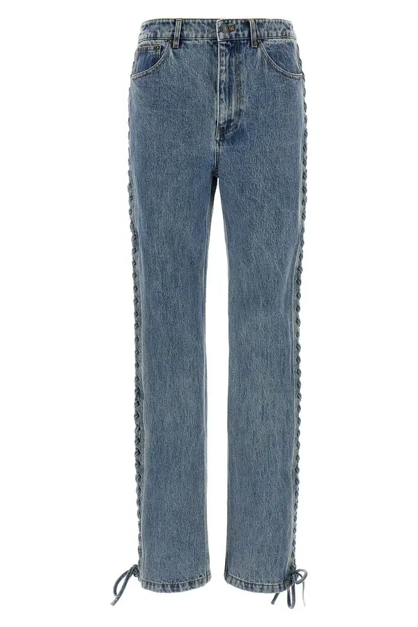 ROTATE BY BIRGER CHRISTENSEN Laced Straight Leg Jeans