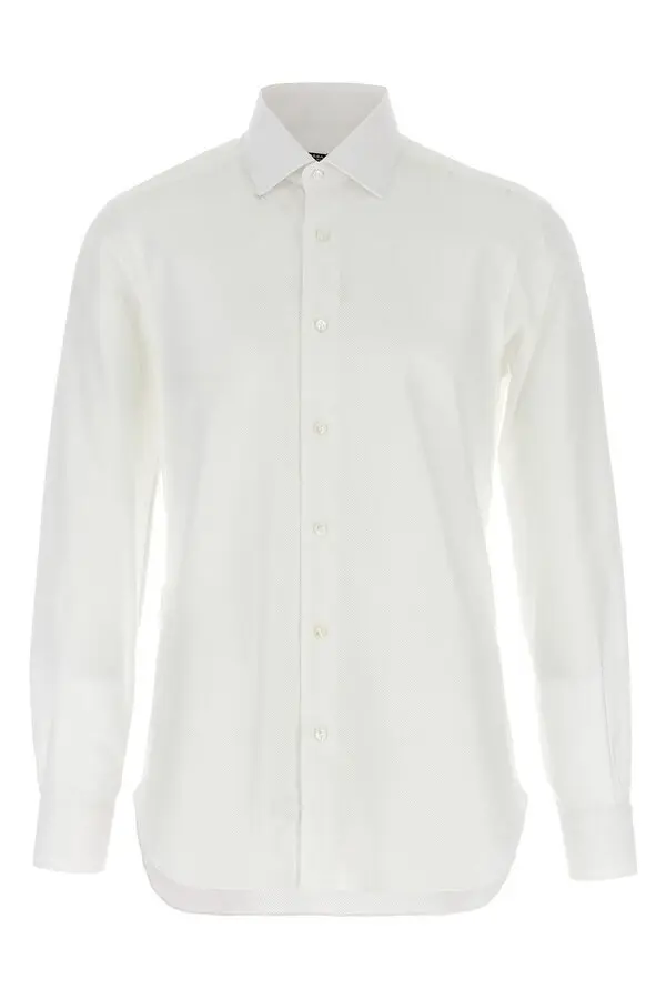 BARBA NAPOLI Honeycomb Cotton Shirt