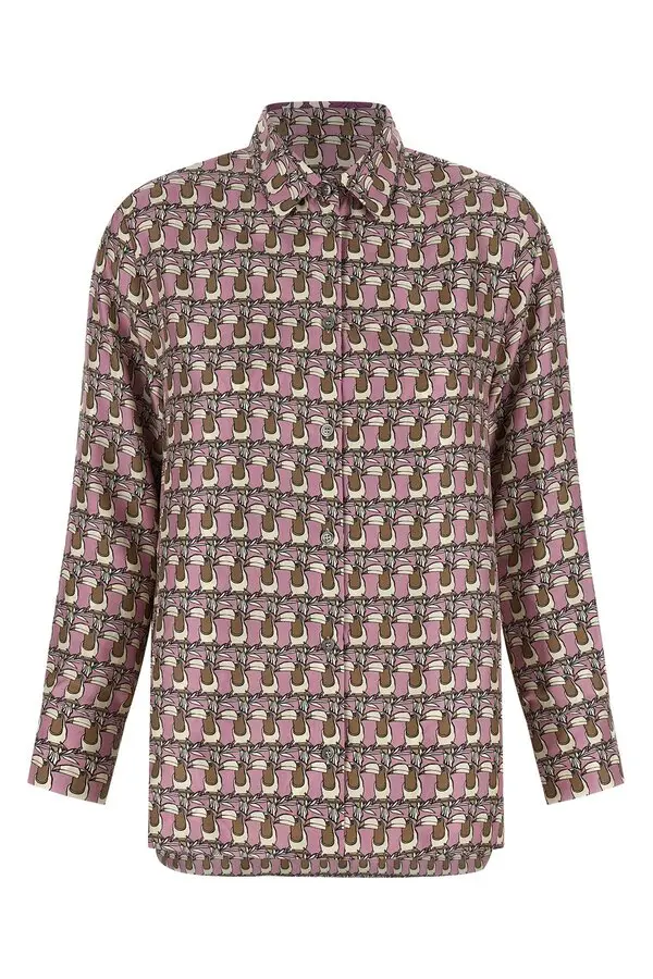 Max Mara Times Reversible Silk Twill Shirt