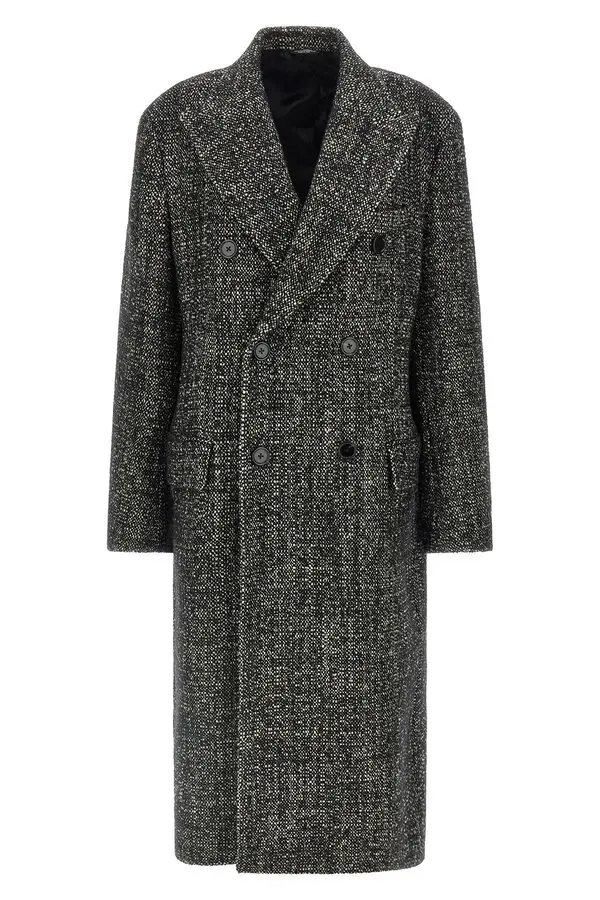 Dolce & Gabbana Bouclé Wool Coat