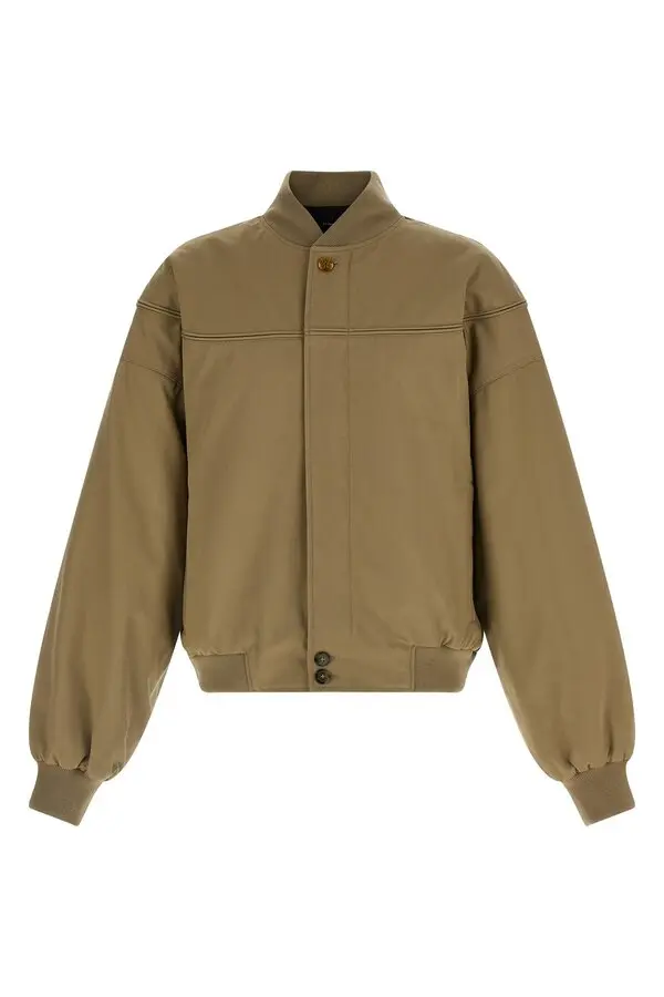 WILLY CHAVARRIA Cotton Canvas Bomber Jacket - Beige