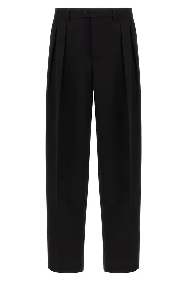 Dolce & Gabbana Satin Band Wool Gabardine Trousers