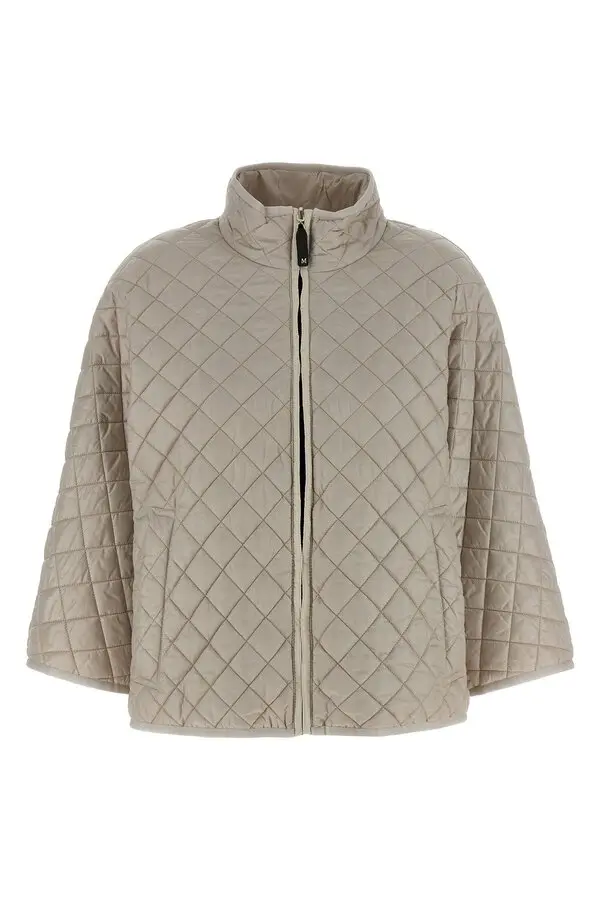 Max Mara Delfina Reversible Hooded Cape - Gray