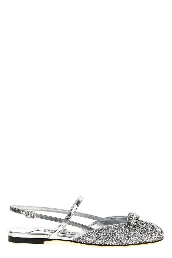 JIMMY CHOO Belinda Slingback - Silver