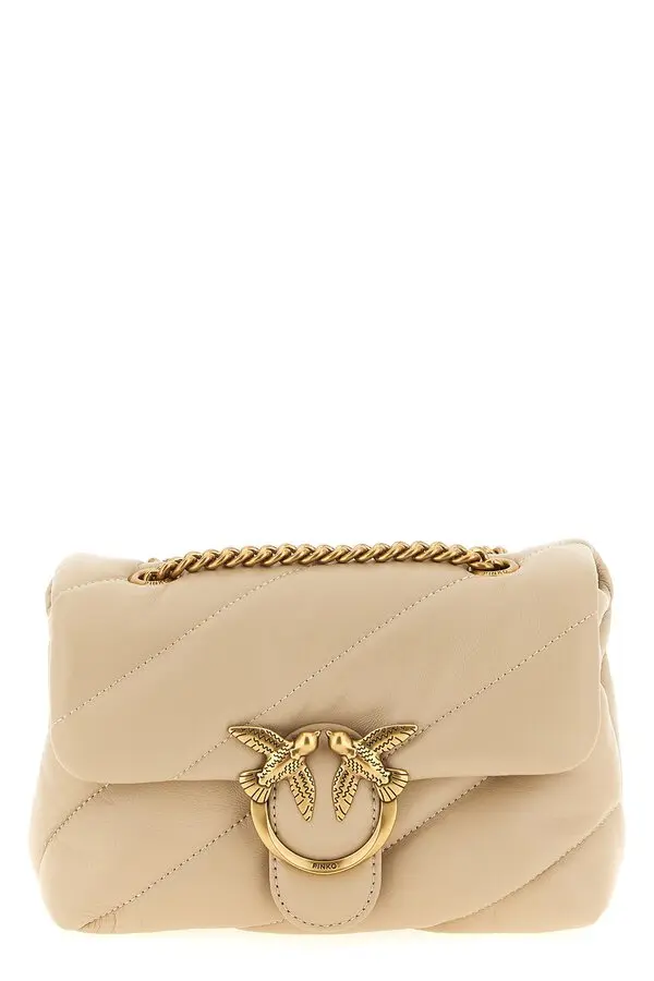 Pinko Mini Love Puff Crossbody Bag - Beige