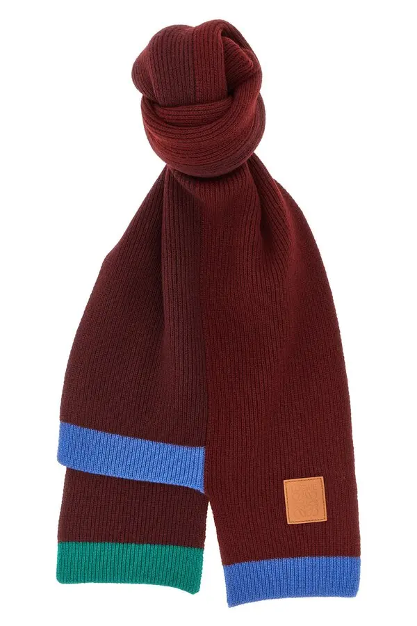 Loewe Wool Asymmetrical Scarf - Multi