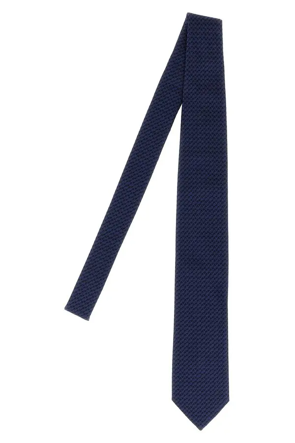 Pal Zileri Patterned Silk Neck Ties - Blue