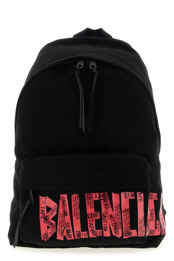 Balenciaga Tape Type' Backpack - Black
