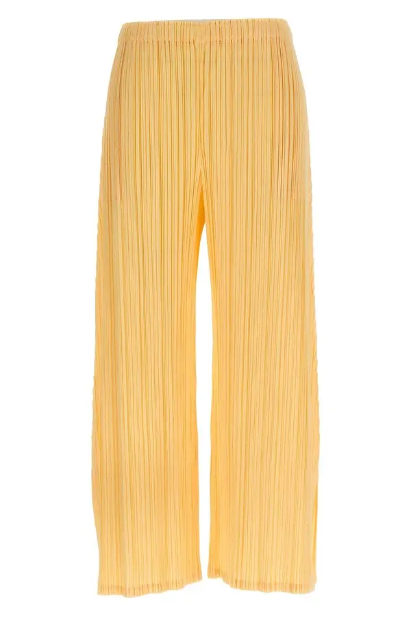 Issey Miyake Mellow Pleats' Pants - Yellow