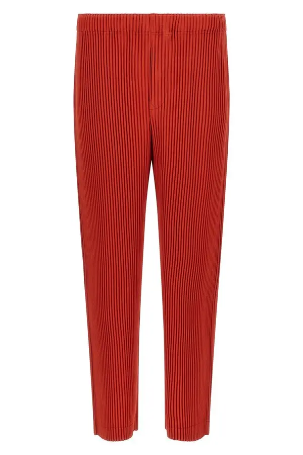 Issey Miyake Monthly Colors: September Straight Leg Trousers - Red