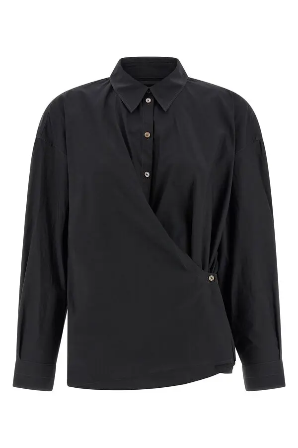 LEMAIRE Straight Collar Twisted' Shirt - Black