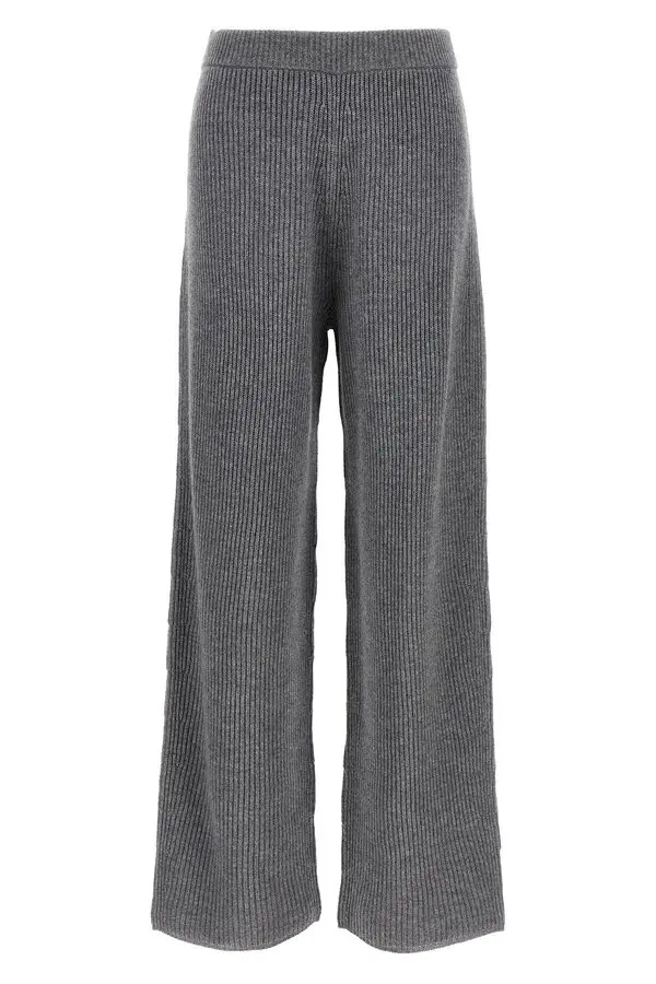 Sportmax Sella Ribbed Wool And Cashmere Trousers