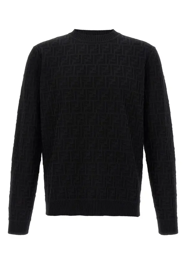 Fendi Ff Jacquard Sweater - Black