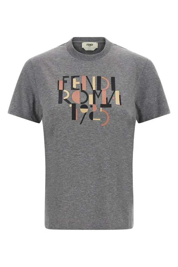 Fendi Cotton Mélange Roma 1925 T-shirt