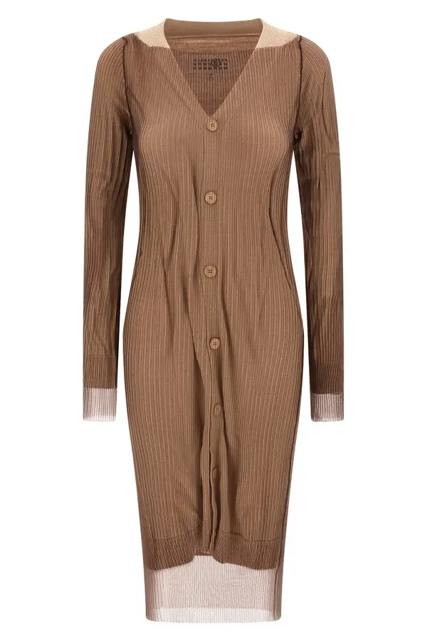 MAISON MARGIELA Trapped' Double Layer Dress - Beige