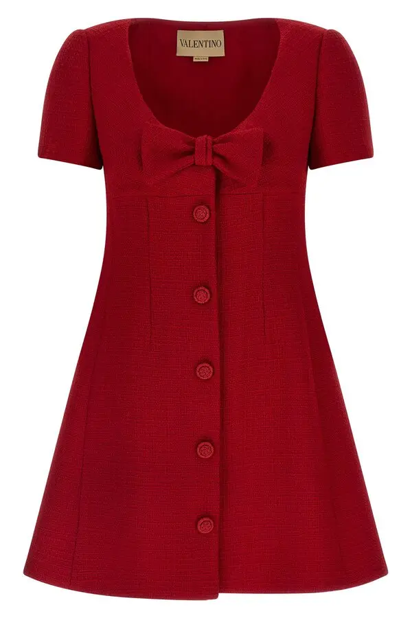 Valentino Garavani Wool Tweed Mini Dress