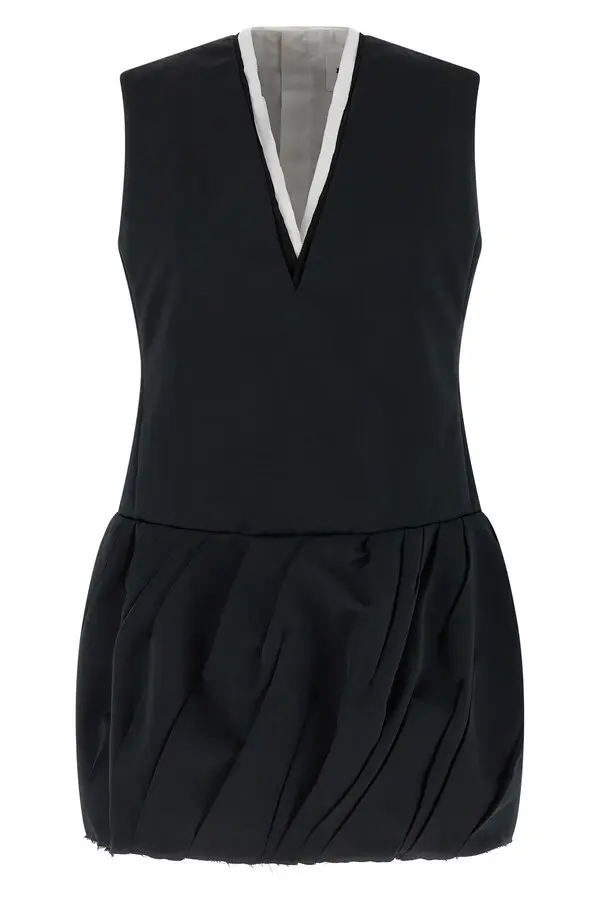 JIL SANDER Technical Duchesse Mini Dress