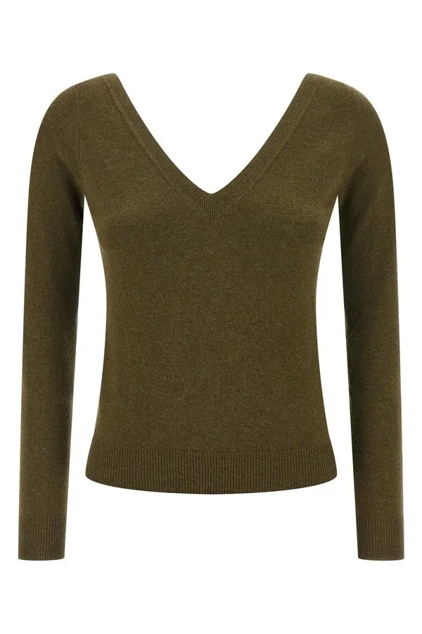 Saint Laurent Cashmere V-neck Sweater - Green