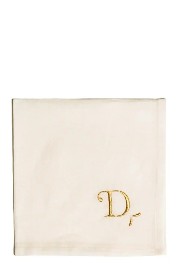 BITOSSI Letter 'd' Napkin - White