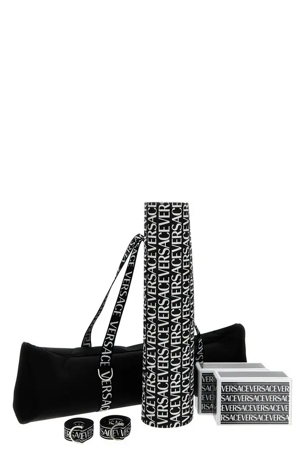 Versace Allover Yoga Duffel Bag - White/black
