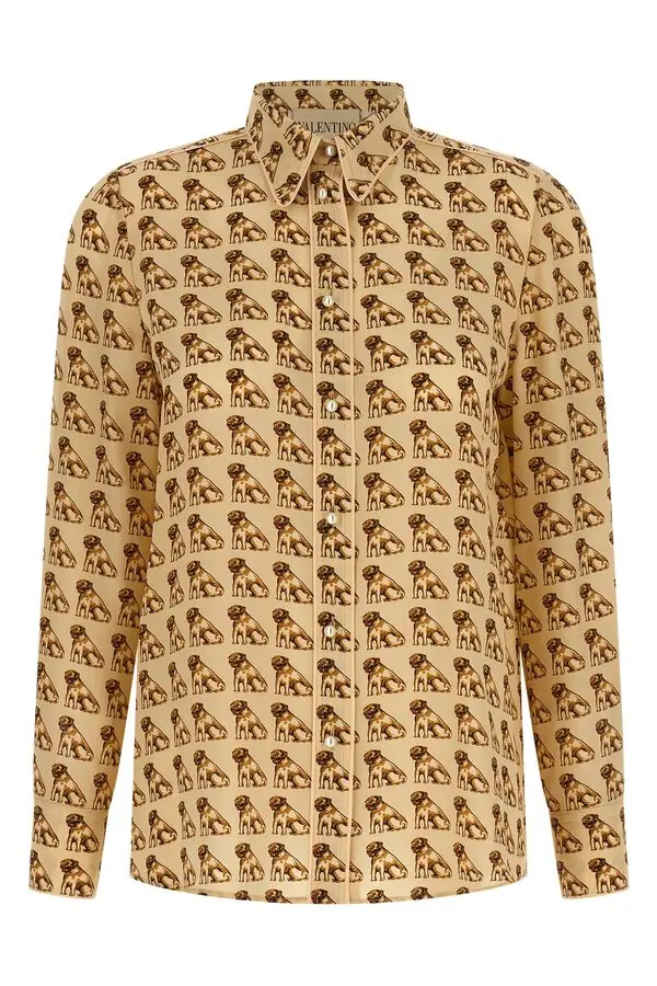 Valentino Garavani Petit Charles Print Silk Shirt