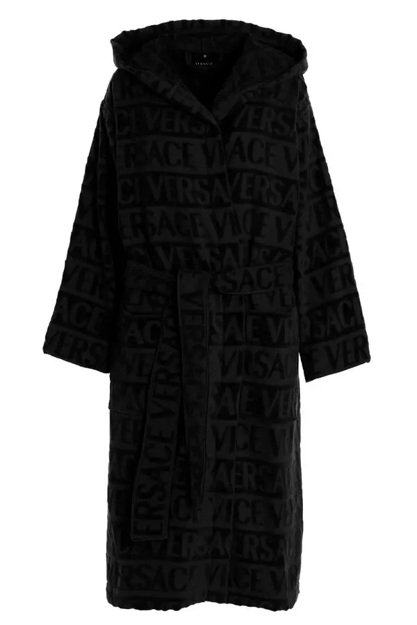 Versace Sequin Logo Bathrobe
