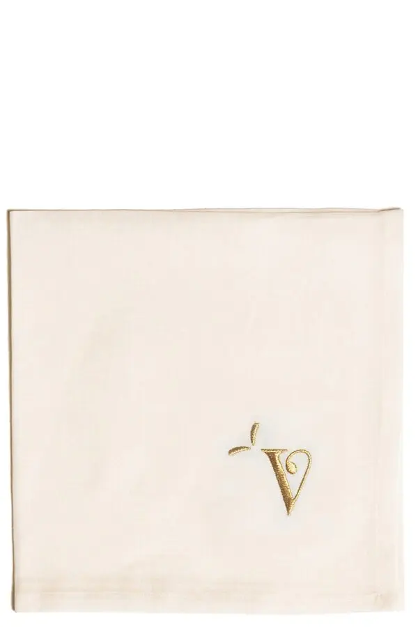 BITOSSI V' Letter Napkin - White