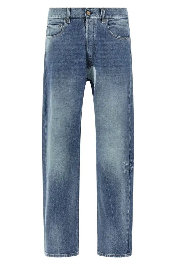 MAISON MARGIELA Cotton Denim Jeans With Front Contrast Patch