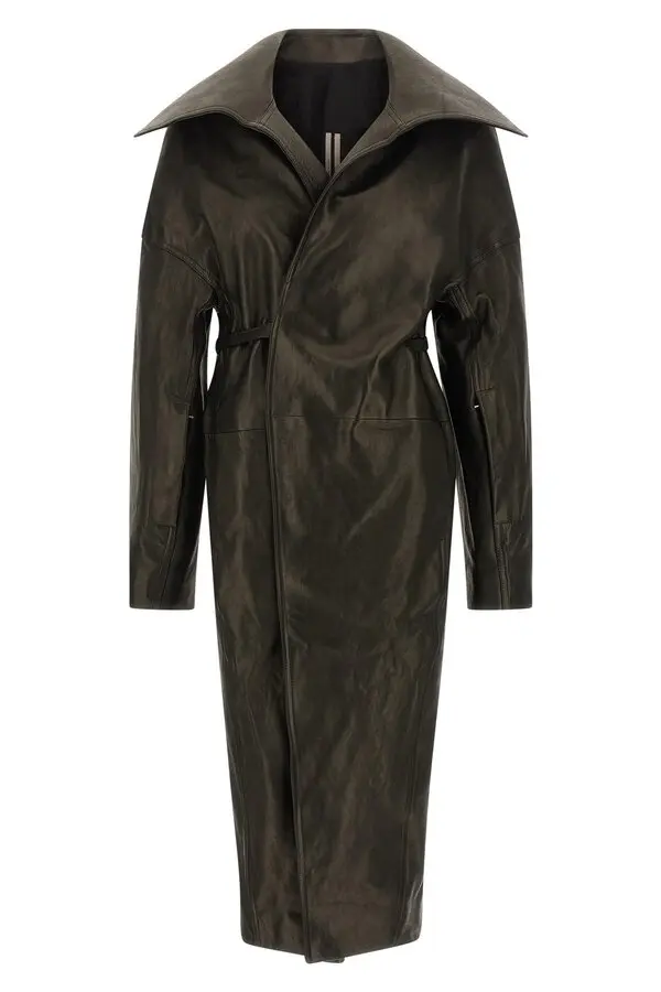 Rick Owens Dracucollar Belted' Coat